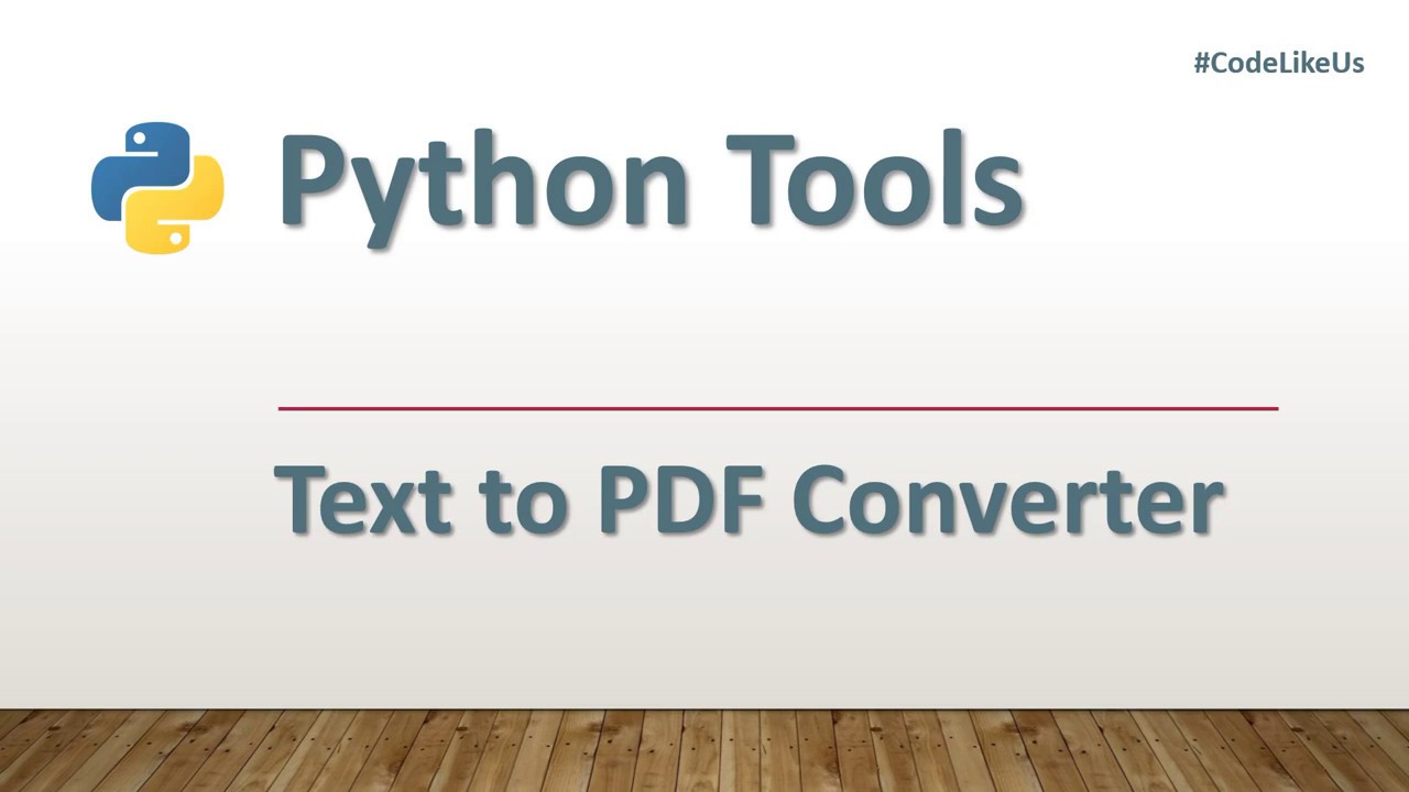 Python tools | Simple Text to PDF Converter