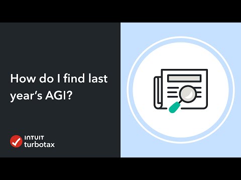 How do I find last year's AGI in TurboTax? - TurboTax Support Video