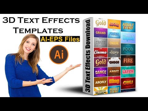 New 3D Text Effects Templates Download In EPS And AI Files |Sheri Sk|