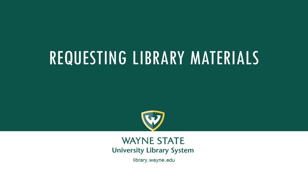 Requesting Library Materials