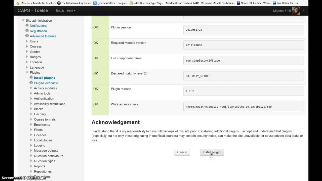 Plugins   installation