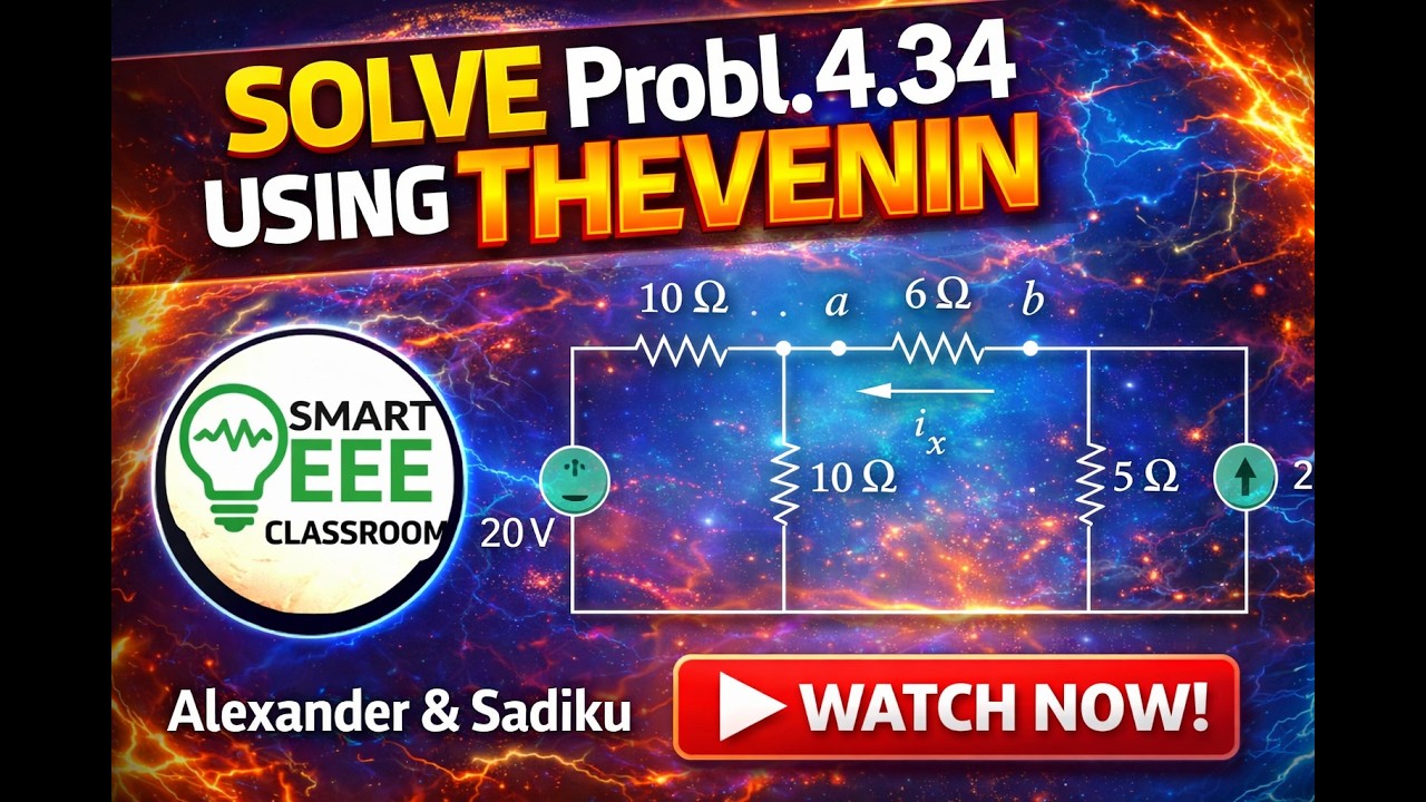 Problem 4.34 Solution | Fundamentals of Electric Circuits | Thevenin Equivalent