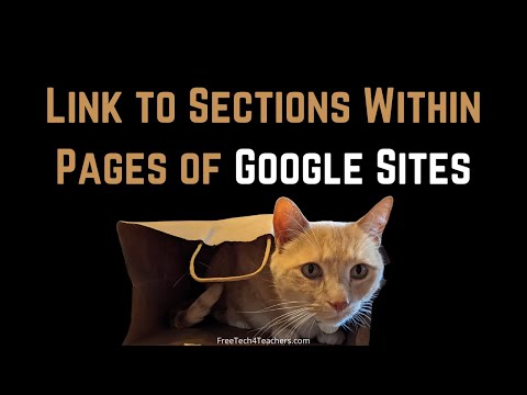 How to Link to Sections Within Pages of Google Sites