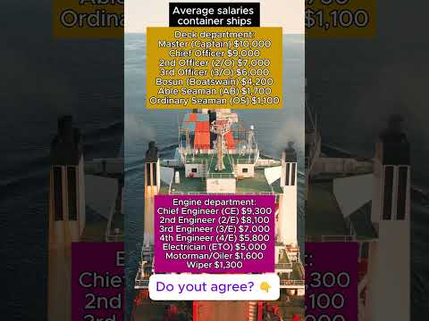 Average salaries on container ships in April #seajobs #salaries #job #jobatsea