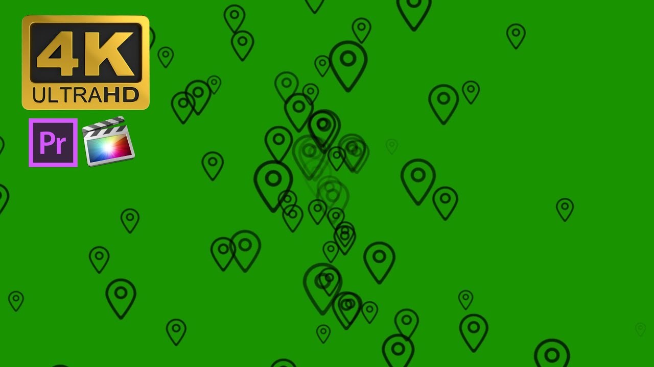 Map Pins Sign Location Motion Graphics Green Screen Download Free
