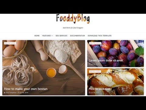 Fooddy Blogger Template. | blog-templates.com