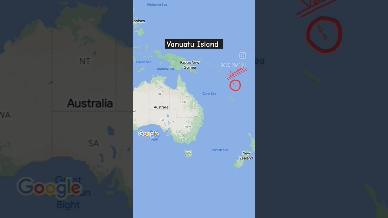 Vanuatu Island #upsc #geography #geographymapping #placesinnews