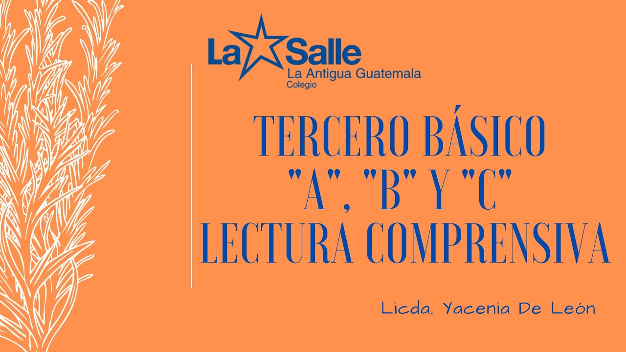 Tercero Básico Secciones 