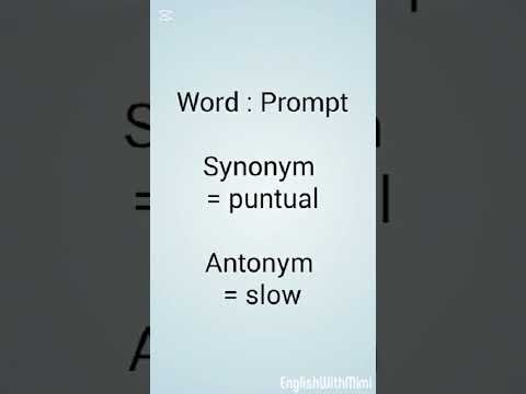 How to learn SYNONMYS and ANTONYMS and examples. #shorts #english