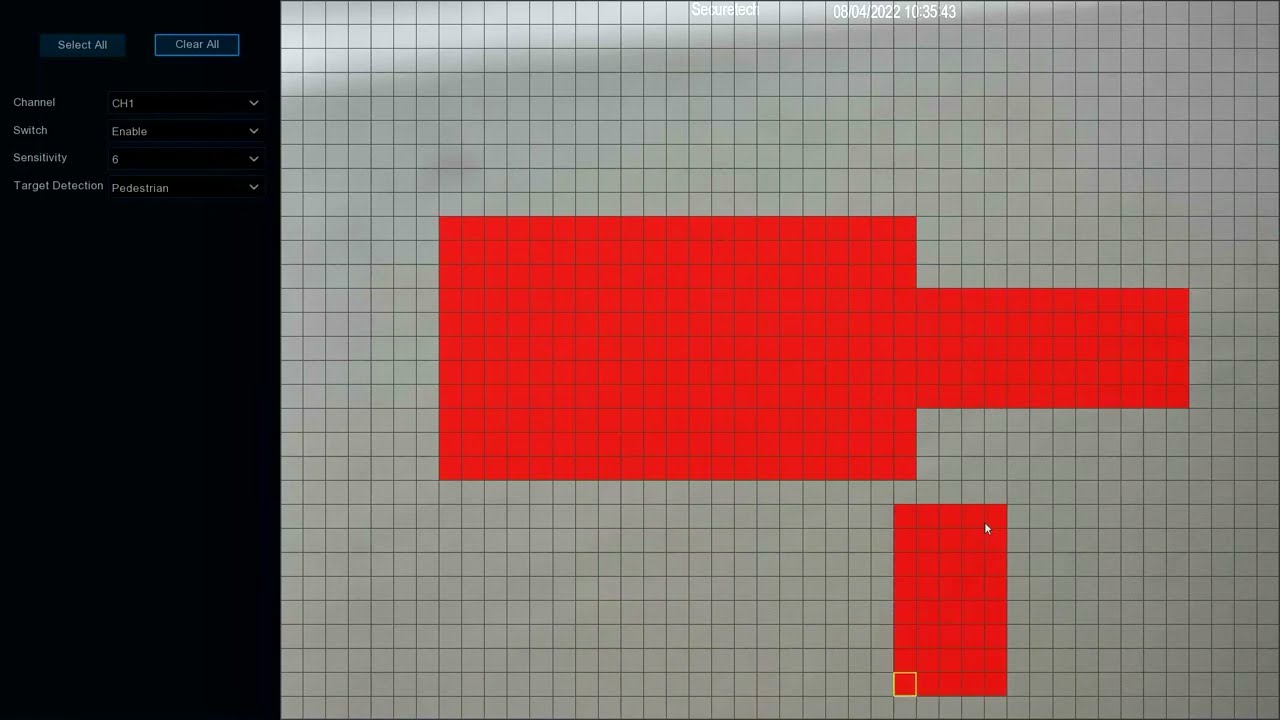 Securetech - recorder motion-detection setup