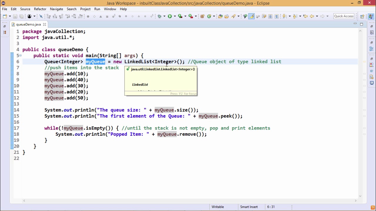 Java Essentials - The queue in java