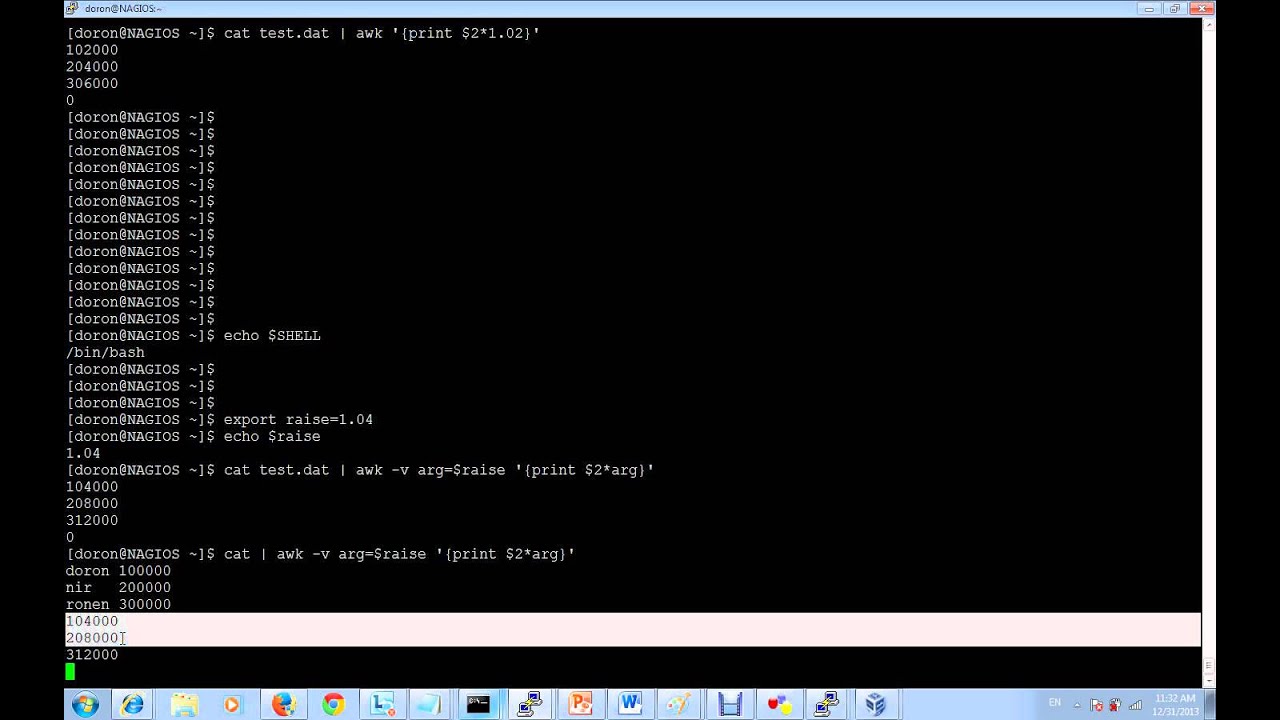 Linux Scripting 2   one liner awk