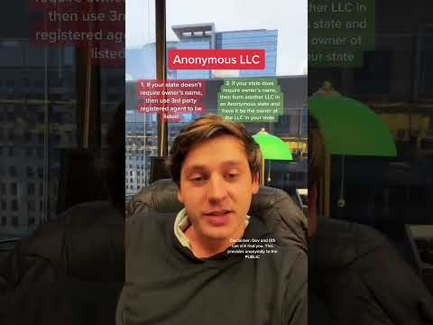 Discover the secret of Anonymous LLCs 🕵️♂️ Yes, it's possible! 👉