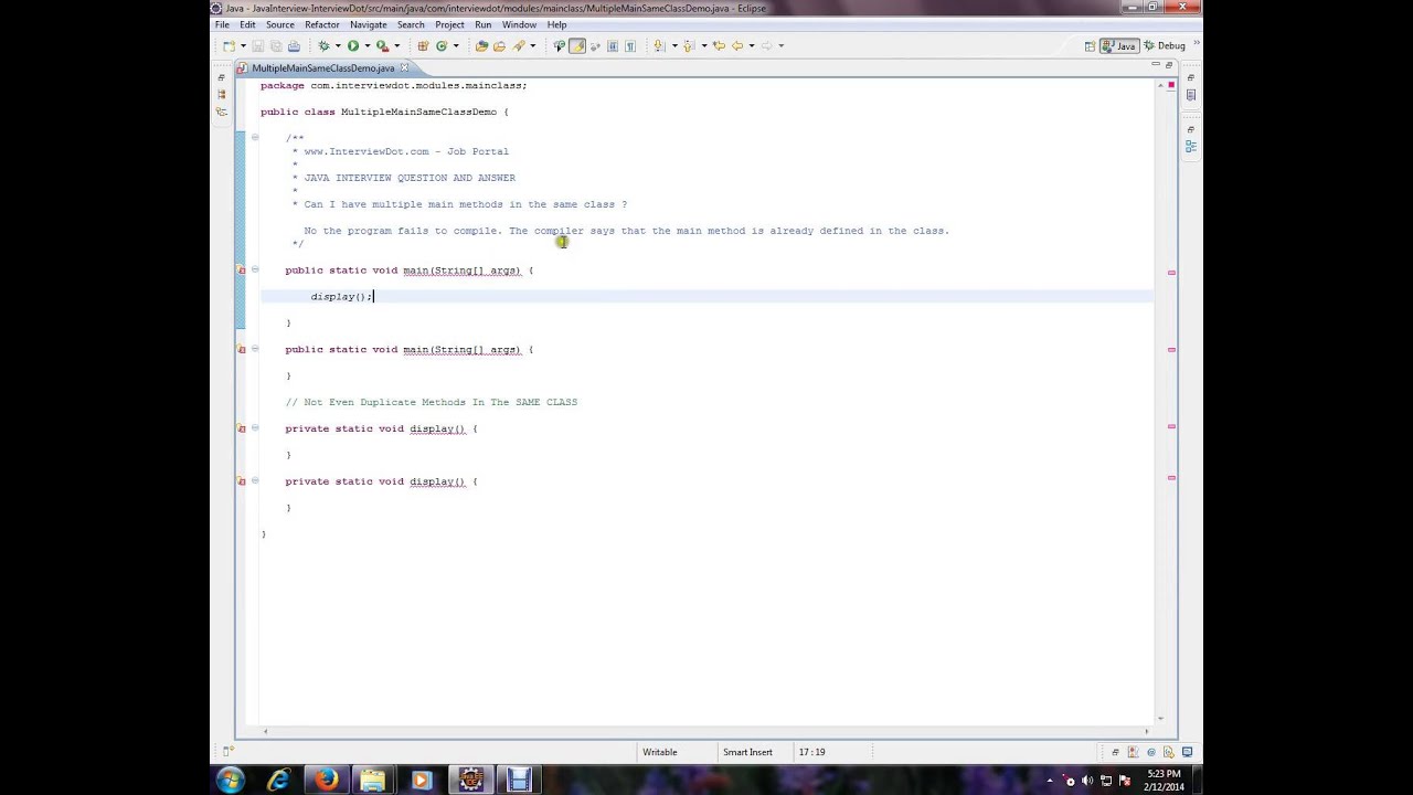 Multiple Main Methods in Java is it Possible