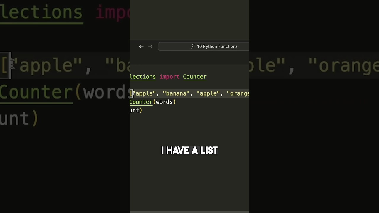 Tutorial: Python Counter Function