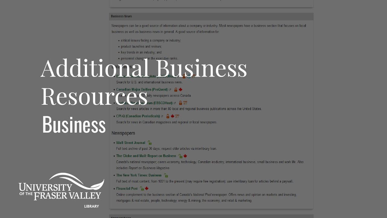Additional Business Resources