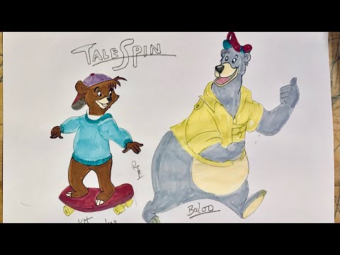 “TaleSpin Characters Come to Life – How to Draw Baloo and Kit!”