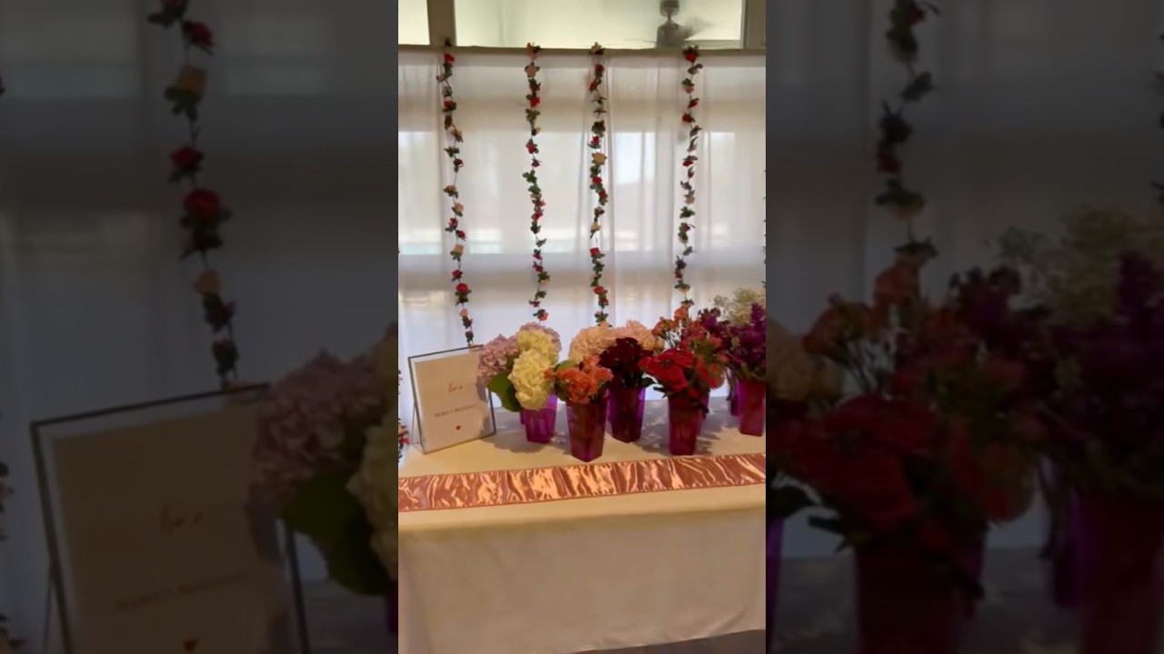 This is how I made my flower bar at my Bachelorette party. The flowers were from Inland Flower Marke