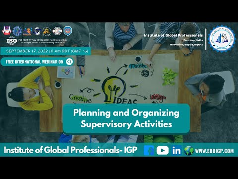 Planning and Organizing Supervisory Activities
