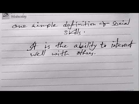 one simple definition of social skills.