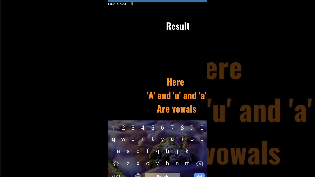 program to count total vowel and constant in string