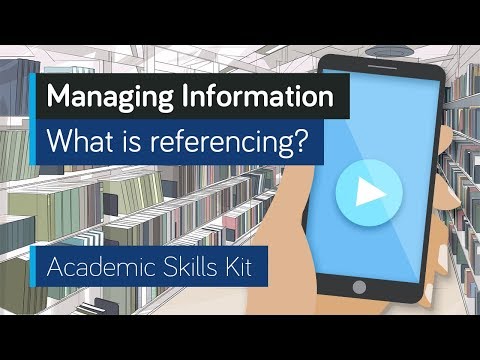 ASK Online Learning Resources 3.1: Managing Information - What is referencing?