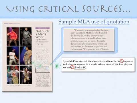 MLA Citation Basics Part I