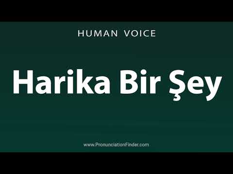 How To Pronounce Harika Bir Sey