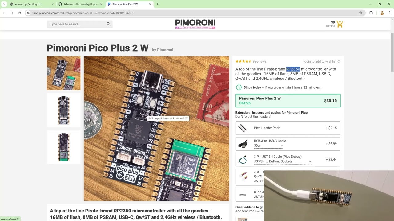 Hopper: getting started with a Pimoroni Pico Plus 2 W