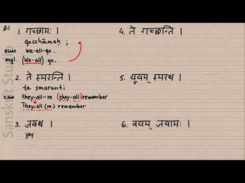 Learn Sanskrit – Lesson 4-E1: Basic Translation Exercises, to/from ...
