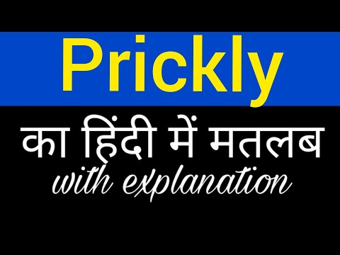 Prickly meaning in hindi || prickly ka matlab kya hota hai || english to hindi word meaning