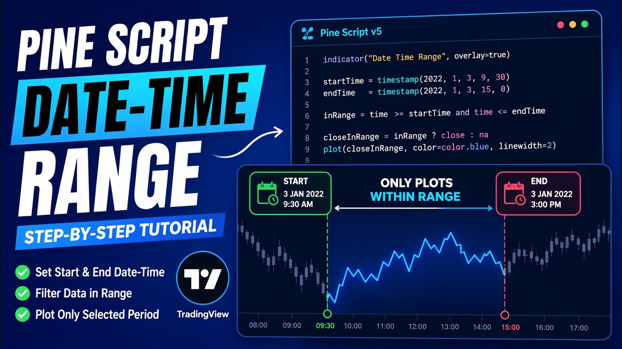 TRADINGVIEW--PINE SCRIPT : DATE & TIME RANGE || TUTORIAL.