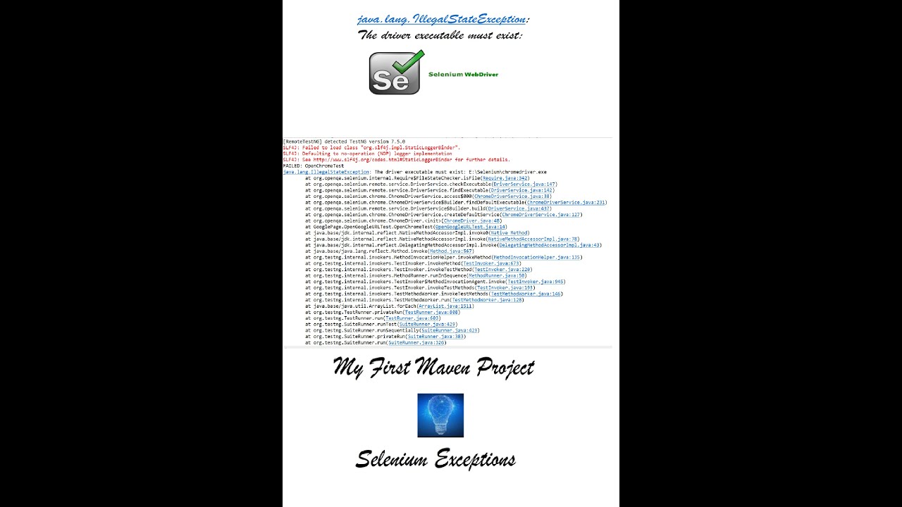 java.lang.IllegalStateException The driver executable must exist