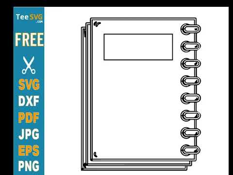 Open Book CLIP ART Black and White PNG JPG SVG Vector – Simple Easy Blank Book Outline Clipart –