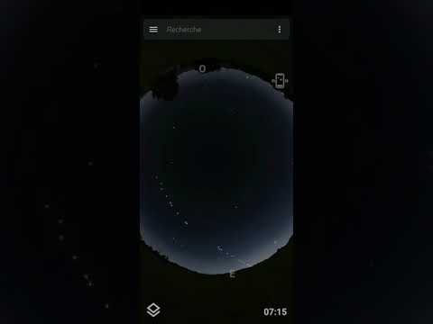 Starlinks train in Stellarium Mobile Plus