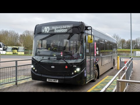 First Essex (Chelmsford) Enviro200mmc SN66 WKP - 67193 on Route X10 for Basildon Bus Station