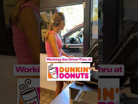 I worked the drive-thru at Dunkin Donuts! #shorts #dunkin #coffee #dunkindonuts