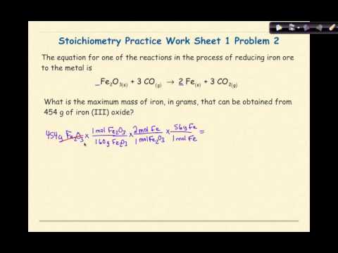 AP Chemistry Stoichiometry Worksheet 1 Problem 2