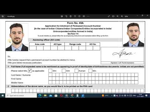How To Fill Pan Card Form 49a Offline || How To Fill From 49A || Learn To Fill Pan Card From 49A