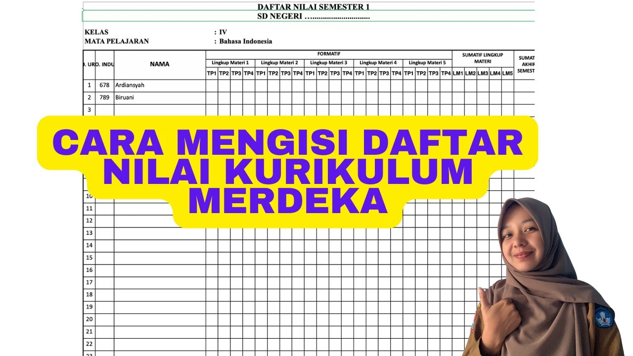 CARA GAMPANG MENGISI DAFTAR NILAI KURIKULUM MERDEKA