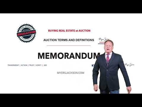 Memorandum of sale or bid like the bidders acknowledgement used when selling at auction