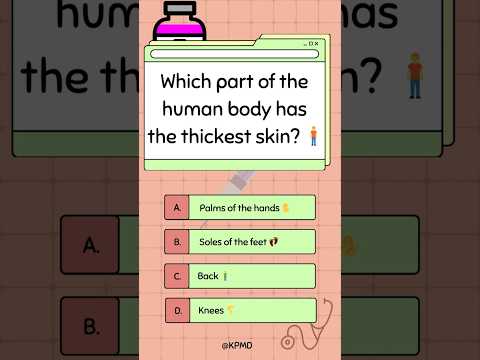 Which part of the human body has the thickest skin? 🧍
