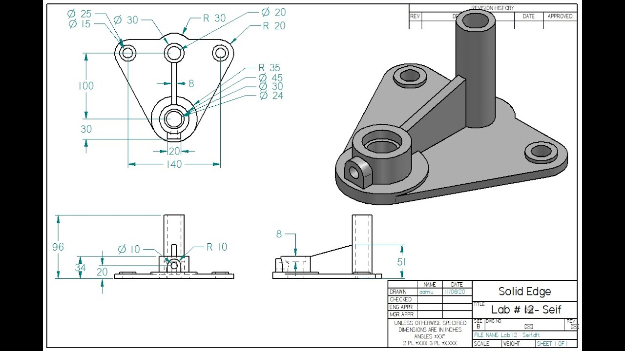 Learning Solid Edge - Lab 12