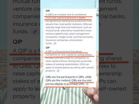 What is QIP & QIB| Difference between QIP & QIB| Most Common used term| Way to raise capital|