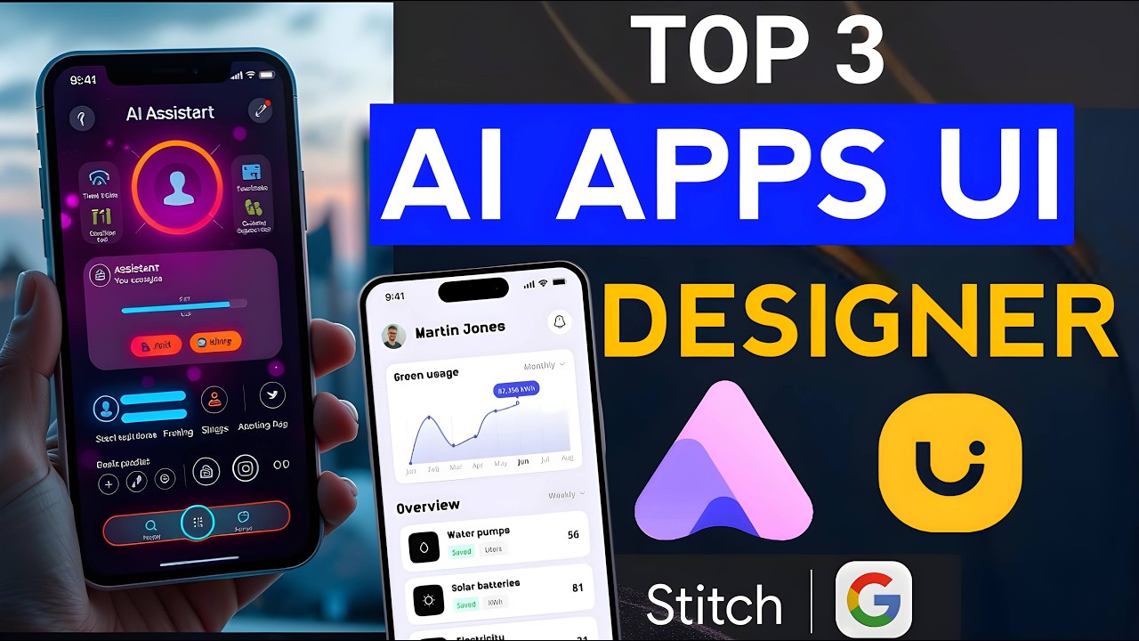 TOP 3 FREE AI UI Design Tools for App and Websites (AI Agent Design Entire App)