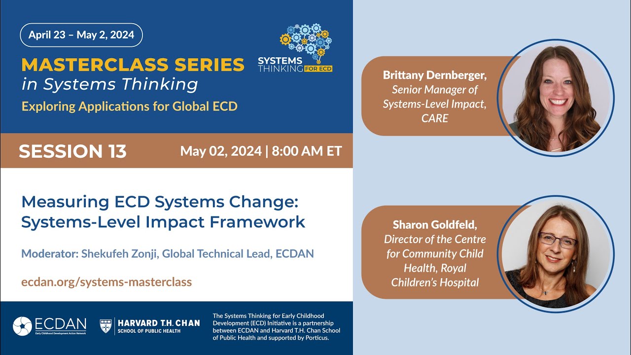 Systems Masterclass Session 13: Measuring ECD Systems Change Systems ... Systems Masterclass Session 13: Measuring ECD Systems Change Systems ...