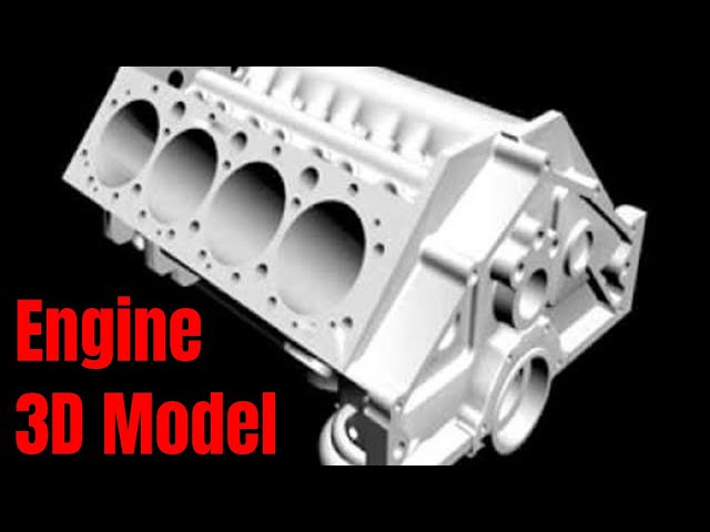 V8 Engine Bare Block 3D Model - FlatPyramid