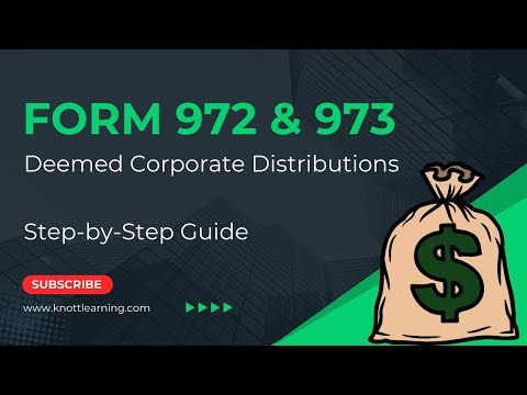 IRS Forms 972 & 973 - Deemed Dividend Distributions