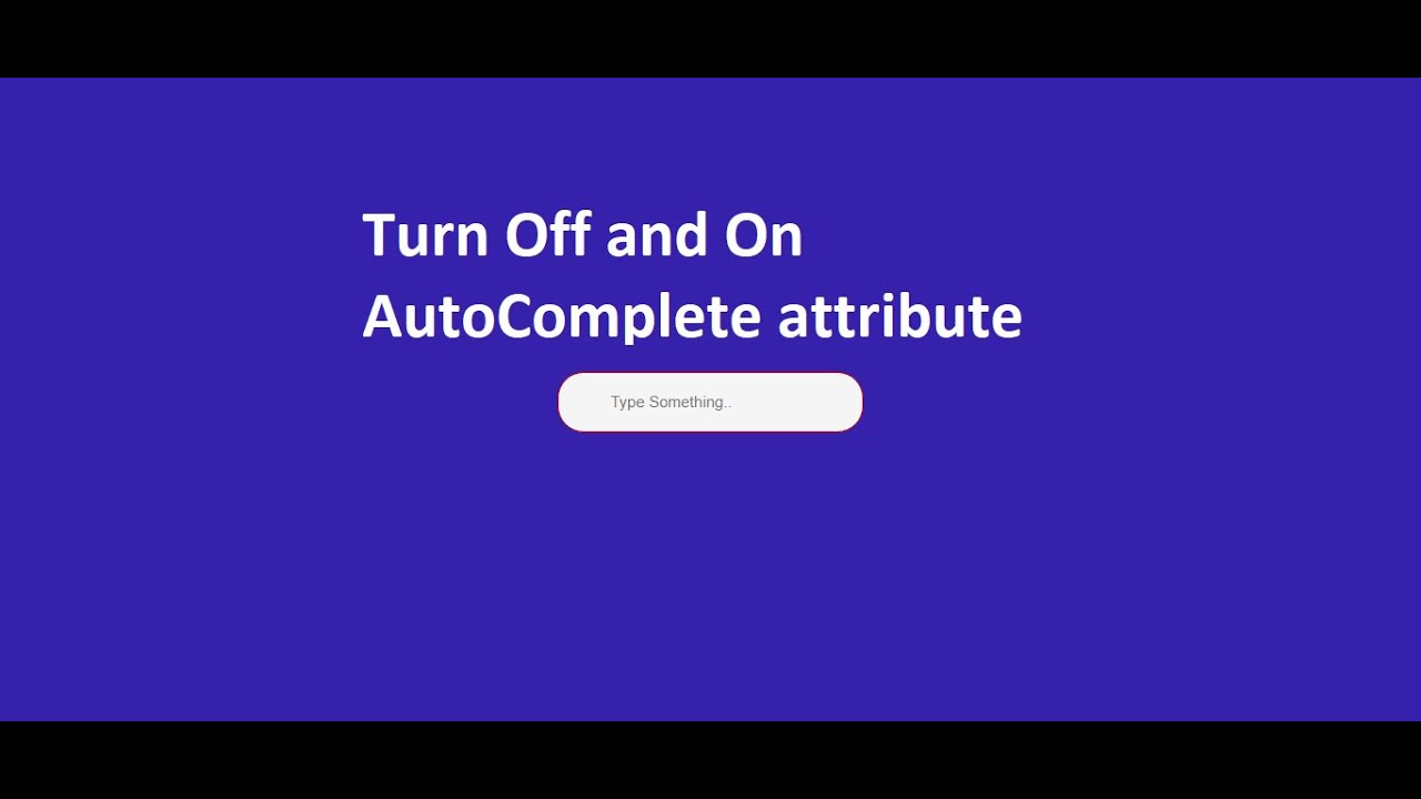 How to Turn Off Autocomplete For Input | HTML form tutorial