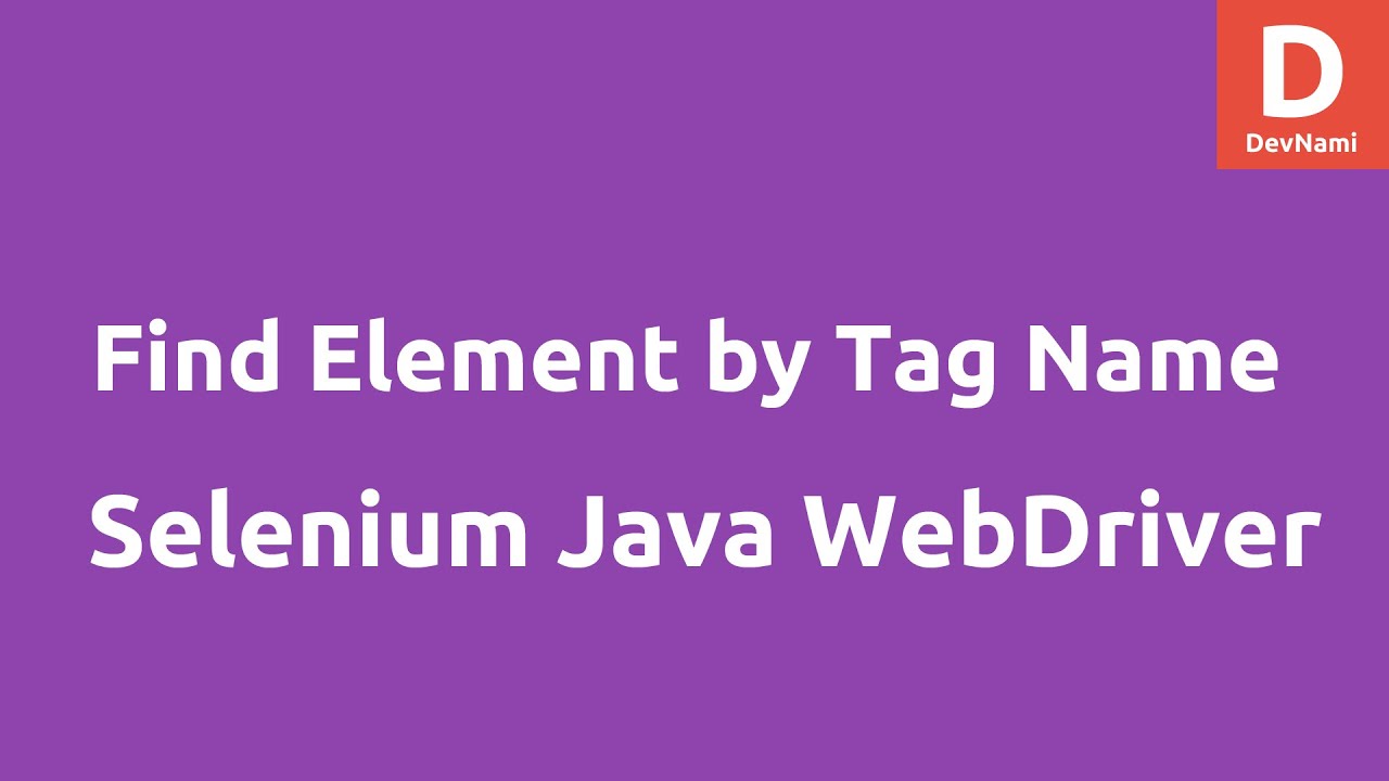 Find element by Tag Name Selenium Java